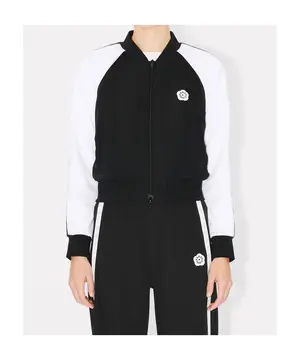 Kenzo Logo Embroidered Zip-up Sweatshirt