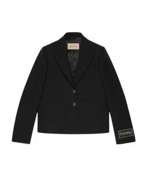 Gucci Single-breasted Blazer With Patch Detail
