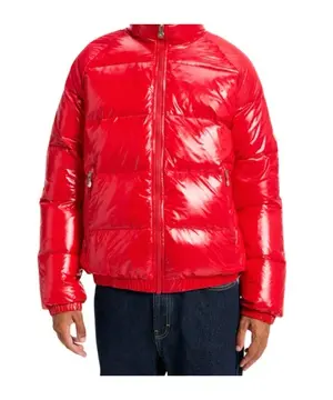 Pyrenex Quilted Down Puffer Jacket With Zipper Closure - Red
