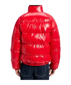 Pyrenex Quilted Down Puffer Jacket With Zipper Closure - Red