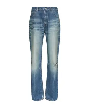 MAISON MARGIELA Straight Distressed Jeans - Blue