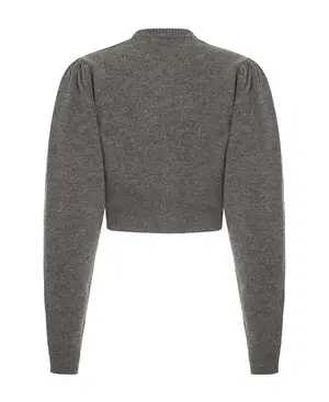 Alessandra Rich Cropped Cardigan With Argyle Detail