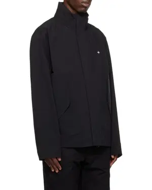 Stone Island Logo Embroidered High-neck Jacket