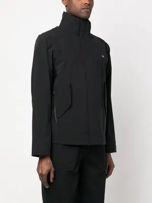 Stone Island Logo Embroidered High-neck Jacket