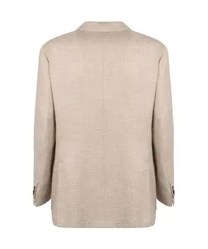 Kiton Single-breasted Tailored Blazer - Nude