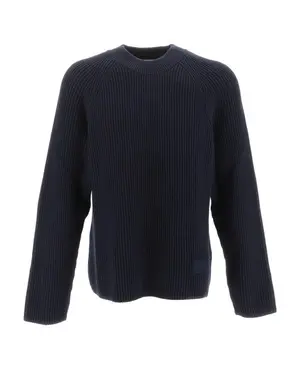 AMI Paris Crewneck Knitted Jumper - Black
