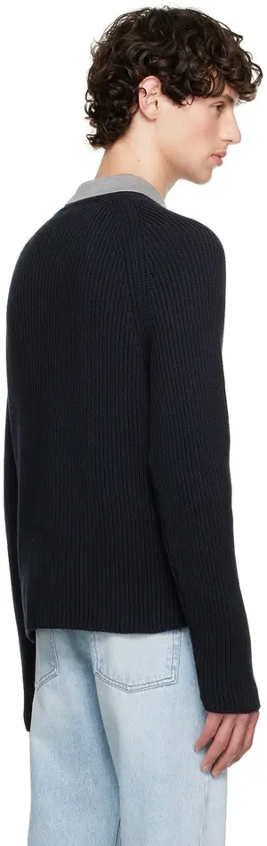 AMI Paris Crewneck Knitted Jumper - Black