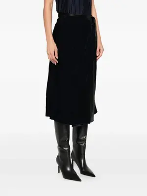 FORTE_FORTE Velvet Sarong Skirt - Notte