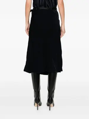 FORTE_FORTE Velvet Sarong Skirt - Notte