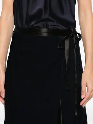FORTE_FORTE Velvet Sarong Skirt - Notte