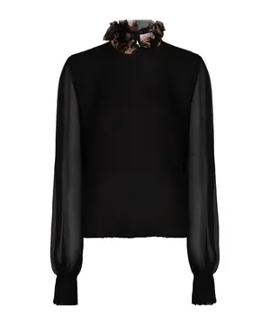 Emilio Pucci Ruffled Collar Silk Blouse