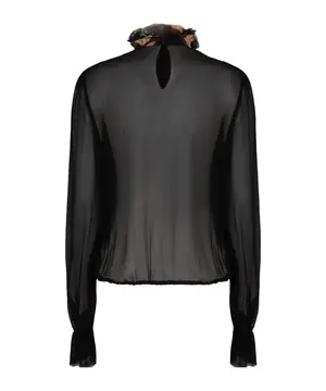 Emilio Pucci Ruffled Collar Silk Blouse