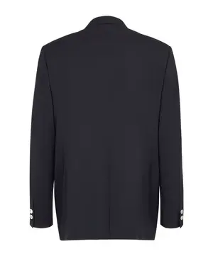 Fendi Double-breasted Embroidered Crest Jacket