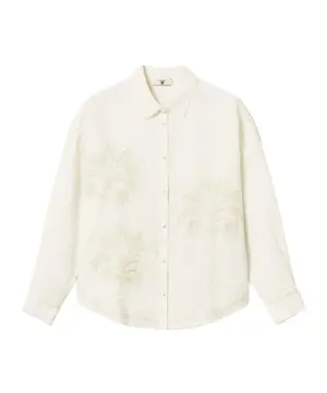 TWINSET Long Sleeve Embroidered Shirt - No