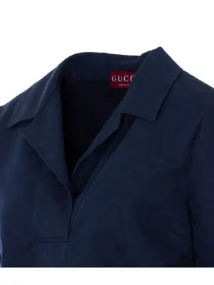 Gucci Gg Embossed Short-sleeve Polo Shirt