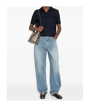 Gucci Gg Embossed Short-sleeve Polo Shirt