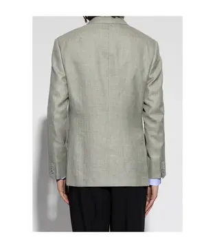 Brioni Peak-lapel Double-breasted Blazer - Gray