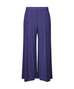 PLEATS PLEASE BY ISSEY MIYAKE Wide Leg Pleated Trousers - Blue