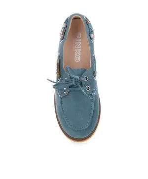 Pinko Grace 01 Suede Lace-up Loafers