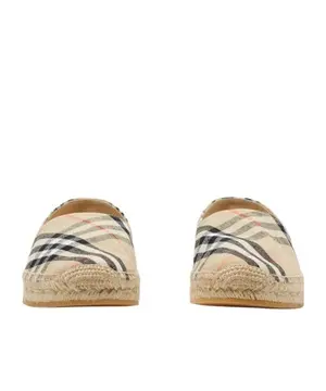 Burberry Check Mews Slip-on Espadrilles - Sand