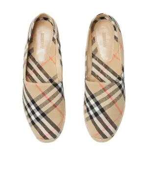 Burberry Check Mews Slip-on Espadrilles - Sand