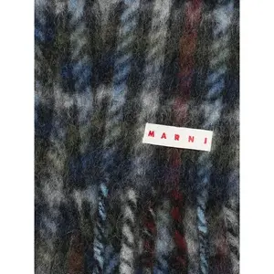 Marni Logo-patch Scarf - Black