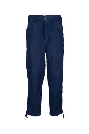 Brunello Cucinelli Dyed Linen Straight-leg Trousers With Drawstring Hem