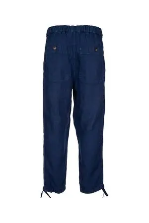 Brunello Cucinelli Dyed Linen Straight-leg Trousers With Drawstring Hem