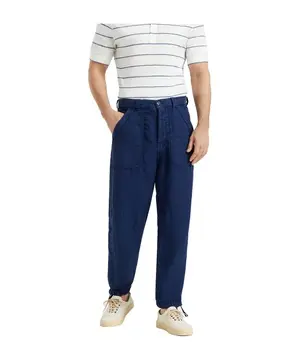 Brunello Cucinelli Dyed Linen Straight-leg Trousers With Drawstring Hem