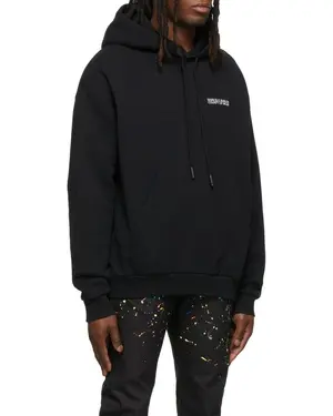 MARCELO BURLON COUNTY OF MILAN Logo Printed Drawstring Hoodie