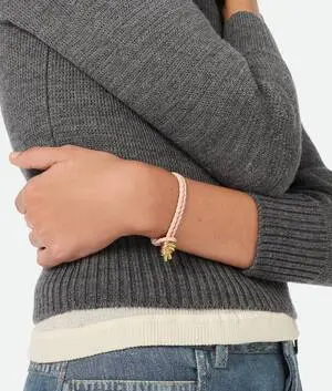 Bottega Veneta Knot Detailed Braided Bracelet
