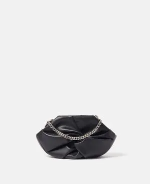 Stella McCartney Twist Detailed Shoulder Bag - Black