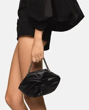 Stella McCartney Twist Detailed Shoulder Bag - Black