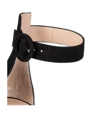GIANVITO ROSSI Portofino 105 Ankle Strap Sandals - Black