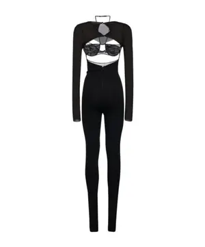 NENSI DOJAKA Tulle Cutout Jumpsuit