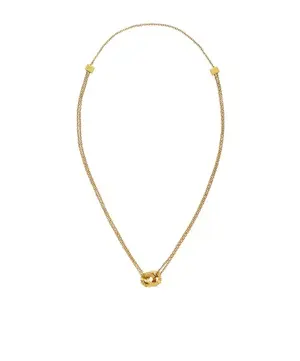 Versace Greca Double-chain Necklace - Light Gold