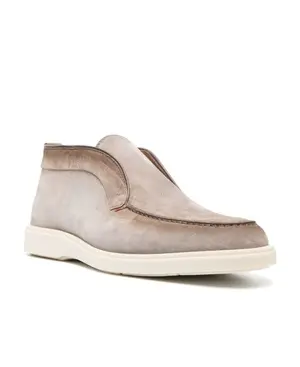 Santoni Desert Round Toe Slip-on Boots