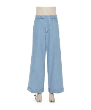 Valentino Garavani Button Detailed Wide-leg Jeans