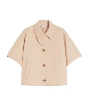 Max Mara Paggio Cape Coat - Albino