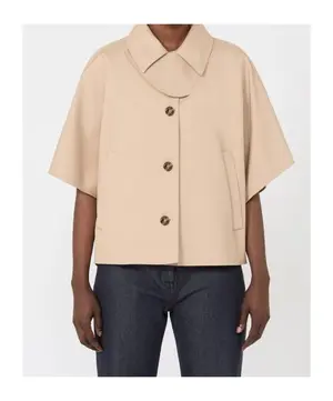 Max Mara Paggio Cape Coat - Albino