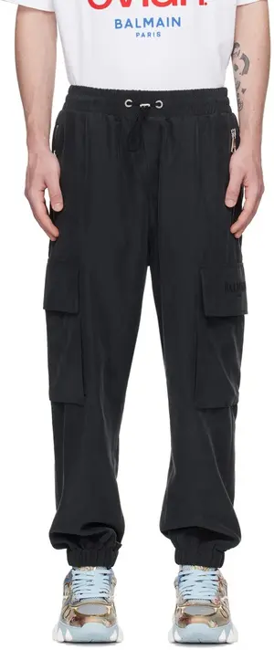 Balmain Logo Detailed Drawstring Cargo Trousers