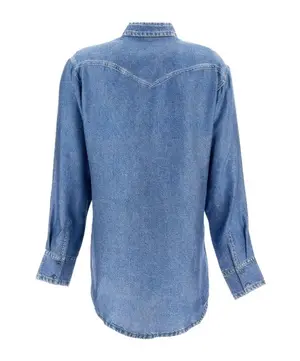 PIERRE-LOUIS MASCIA Long Sleeve Denim Effect Shirt