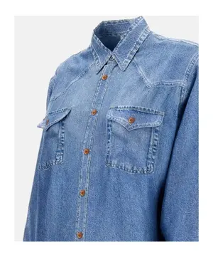 PIERRE-LOUIS MASCIA Long Sleeve Denim Effect Shirt