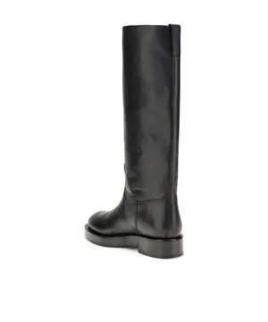 Paris Texas Nappa Leather Flat Boots - Black