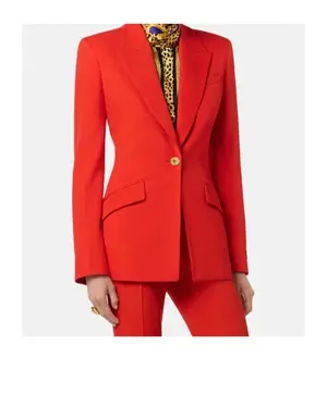 Versace Single-breasted Tailored Blazer - Red