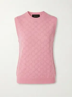Gucci Gg Fine Fabric Jacquard Vest
