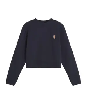 Maison Kitsune Cropped Sweatshirts Hoodies For Women