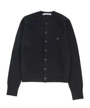 Acne Studios Long Sleeve Cardigan - Black