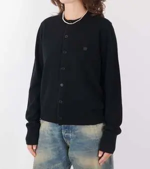 Acne Studios Long Sleeve Cardigan - Black