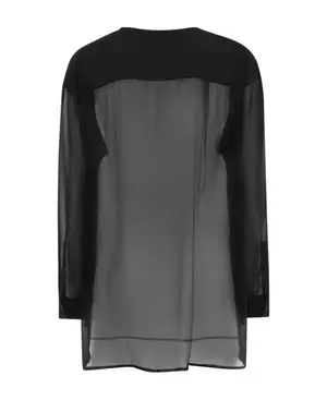 Fabiana Filippi Sheer Paneled Blouse With Embellished Neckline
